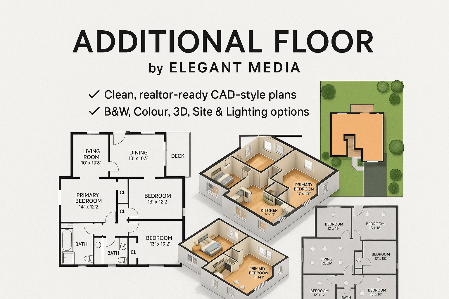 Floor Plan Add-On for Multi-Level Properties | Elegant Media – Elegant ...